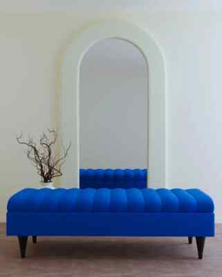 Romo Blue Large Storage Ottoman Coffee Table Bench - Perfect Living ...