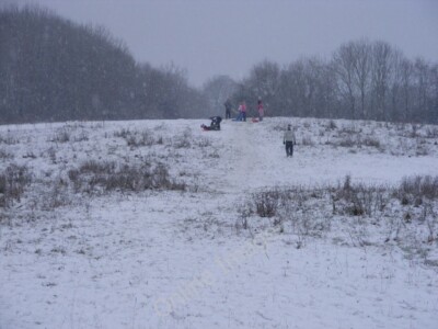 Photo 6x4 Sledding in the Park Sedgley The scene in Sedgley Hall Farm ...