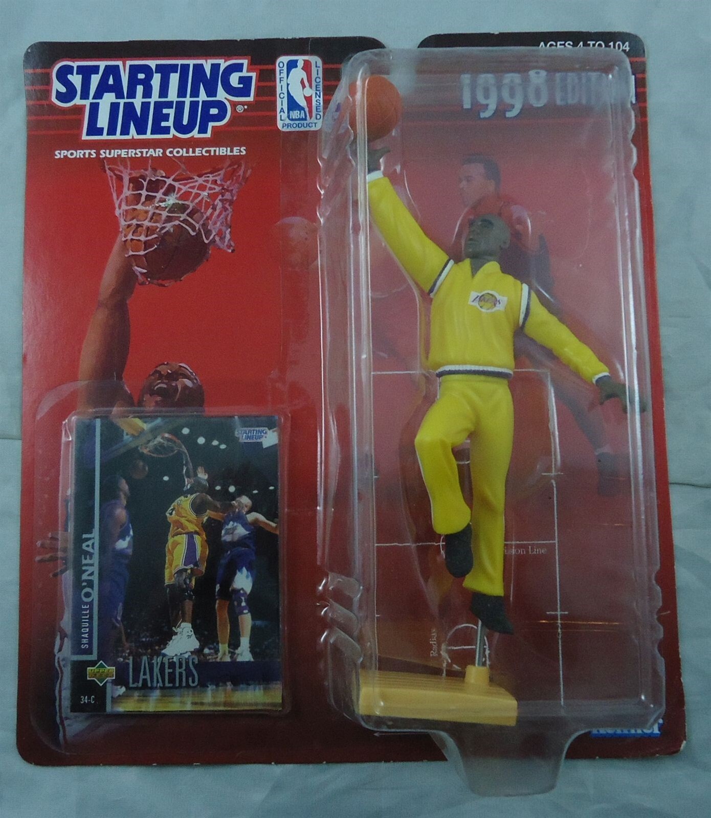 Starting Lineup Shaquille O'Neal 1998 Edition Figure Lakers NBA ...