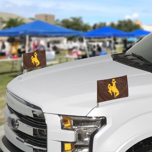 NCAA - Wyoming Cowboys Ambassador Car Flags - 2 Pack Mini Auto Flags ...