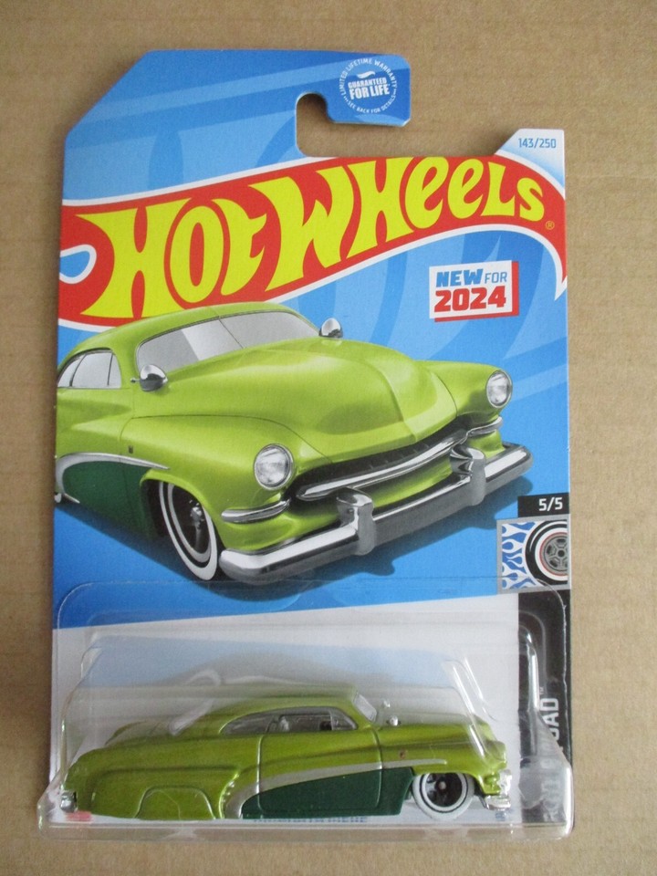 Hot Wheels Hirohata Merc 4 Car lot New 2024 Rod Squad 5/5 Lime Green ...