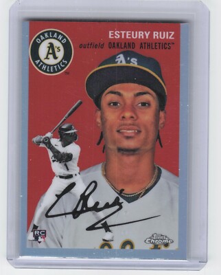 2023 Topps Platinum Anniversary Esteury Ruiz #51 Rookie Refractor ...