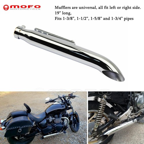 Motorcycle 19in Shorty Muffler Exhaust Pipe for Harley Cafe Racer ...