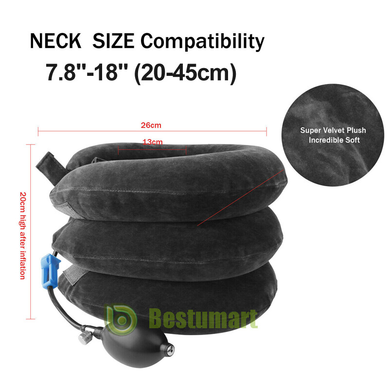 TRACTION DECOMPRESSION DEVICE SHOULDER NECK PAIN RELIEF PUMP CERVICAL ...