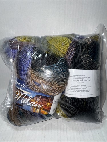 Mary Maxim MILAN Yarn Skeins 80% Acrylic / 20% Wool 3.5 Oz - 559 Sicily ...