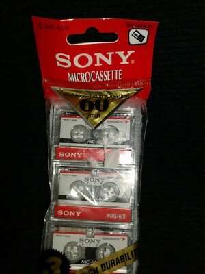 Sony MC60 Microcassette Blank Cassette Tape Disc 60 Min 3 Pcs | eBay