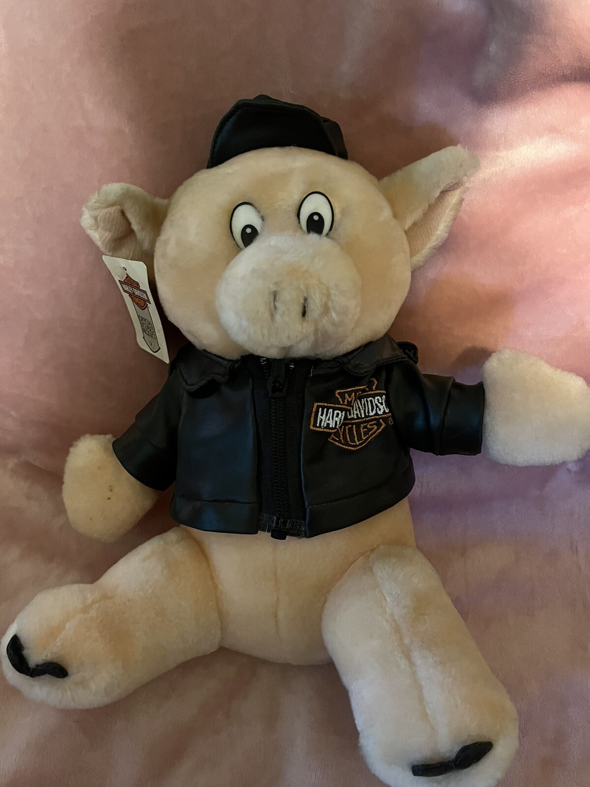 Harley-Davidson Stuffed Animal Biker Pig Harley Davidson Jacket 12" HD ...