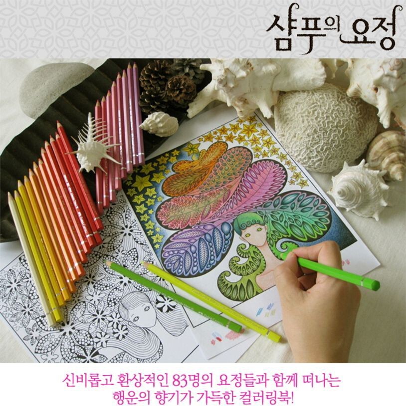 Fairy of Shampoo Beautiful Fairies Coloring Book Korea Paint Art ...
