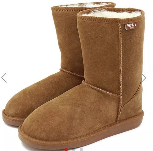 EMU Australia Bronte Lo Suede Leather 100% Merino Wool Lined Boots Size ...