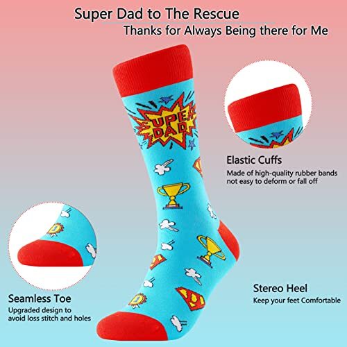 Super Dad Socks Birthday Gifts for Men Best Dad Father’s 1pair-superdad ...
