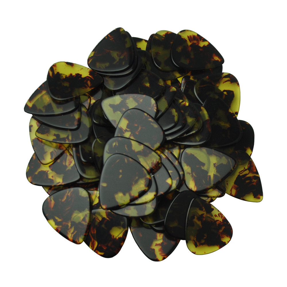 Lots of 100 pcs Heavy 1.5mm Blank Guitar Picks Plectrum Celluloid Brown ...