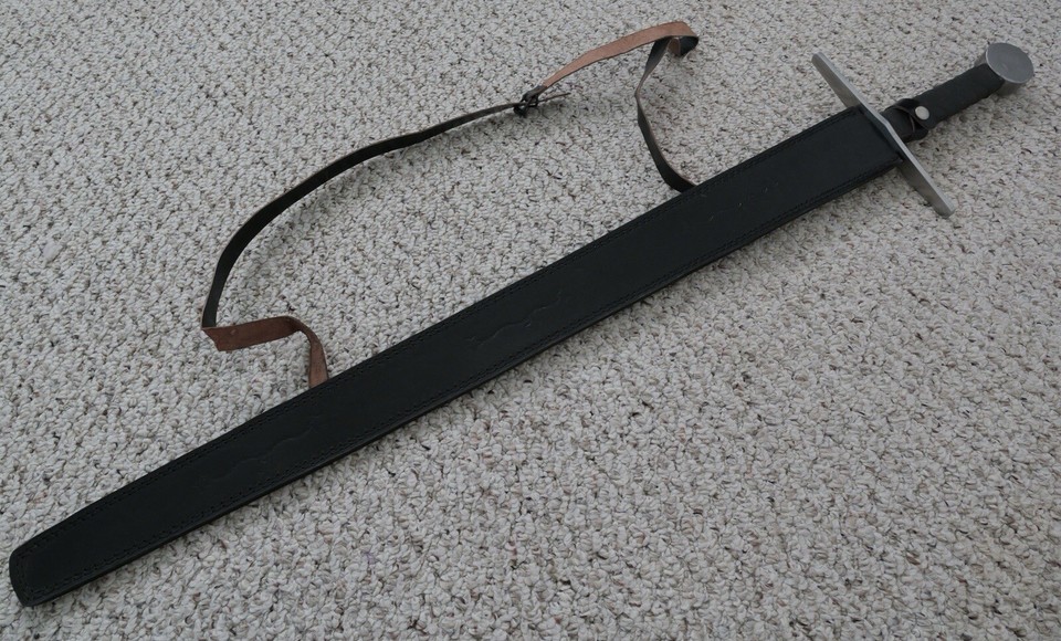 40” Medieval Longsword One Handed Full Tang Leather Handle Handforged ...