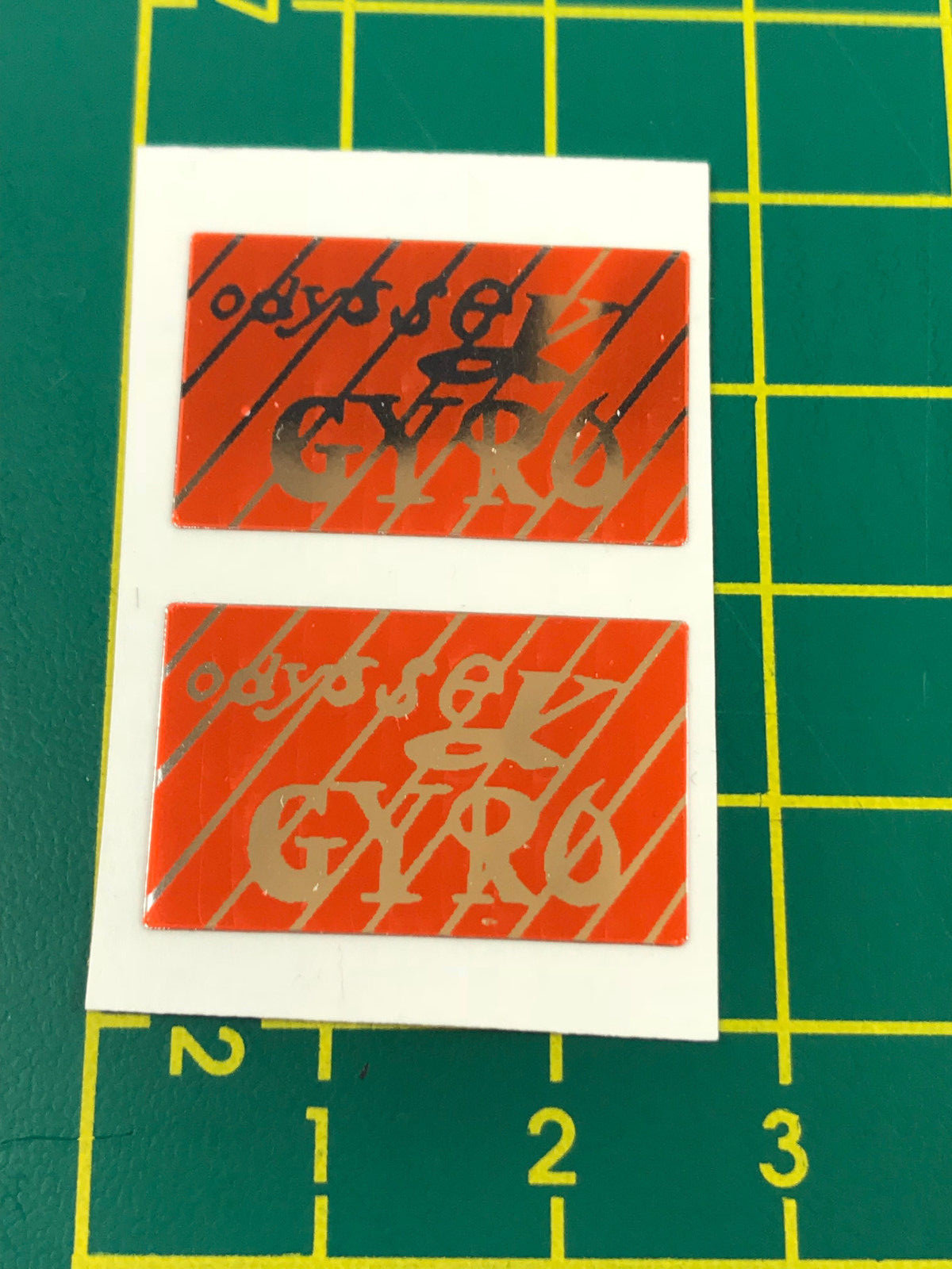 old school bmx decals stickers odyssey gyro cable decals pair orange ...