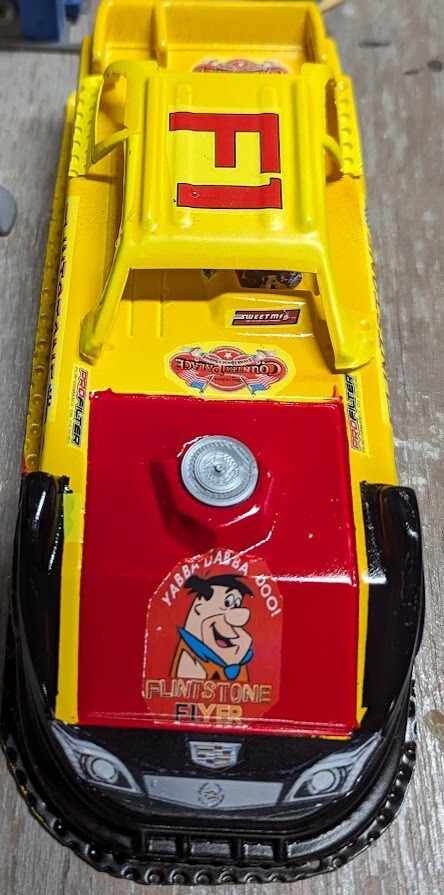 1/24 4" Custom painted Styrene Caveman Dirt Late Model slot car Body # ...