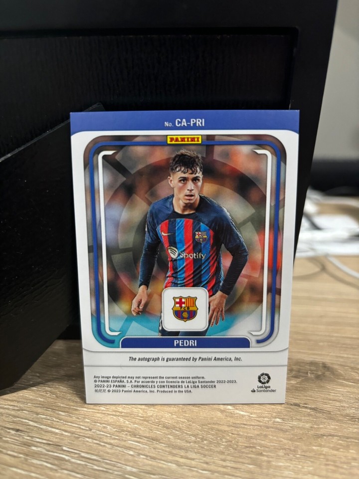 Pedri 2022-23 Panini Chronicles Contenders La Liga Autograph 12/20 FC ...