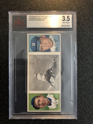 1912 BARGER, CHASE, BERGEN Hassan Triple Folders T202 CARD#103 BVG 3.5 VG+ | eBay