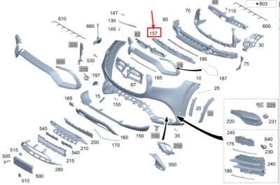 MERCEDES-BENZ GLS X167 Front Lower Bumper Trim A1678851811 NEW GENUINE ...