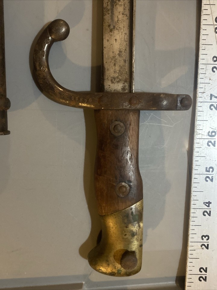 Rare WW1 1877 French Military M1874 Gras Rifle Bayonet Dagger Sword W ...