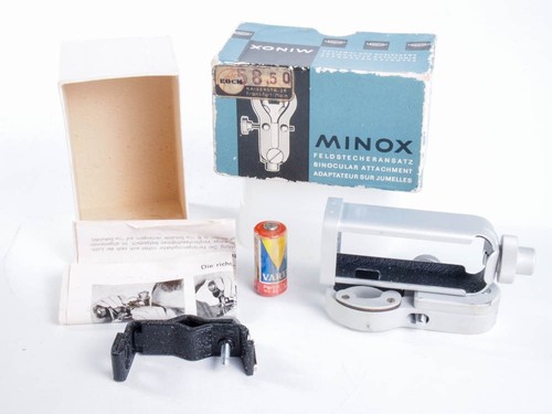 MINOX BINOCULAR ATTACHMENT COMPLETE IN ORIGINAL BOX | eBay