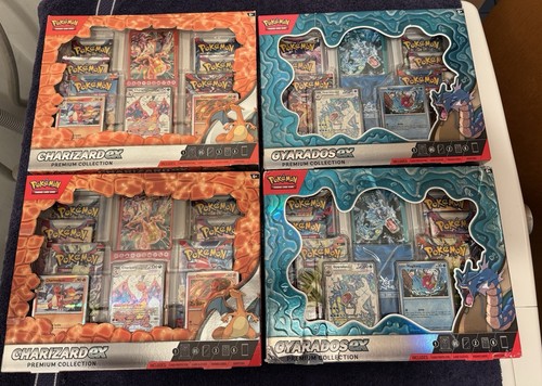 Pokemon Charizard Ex And Gyarados EX Premium Collection Boxes 4 boxes ...