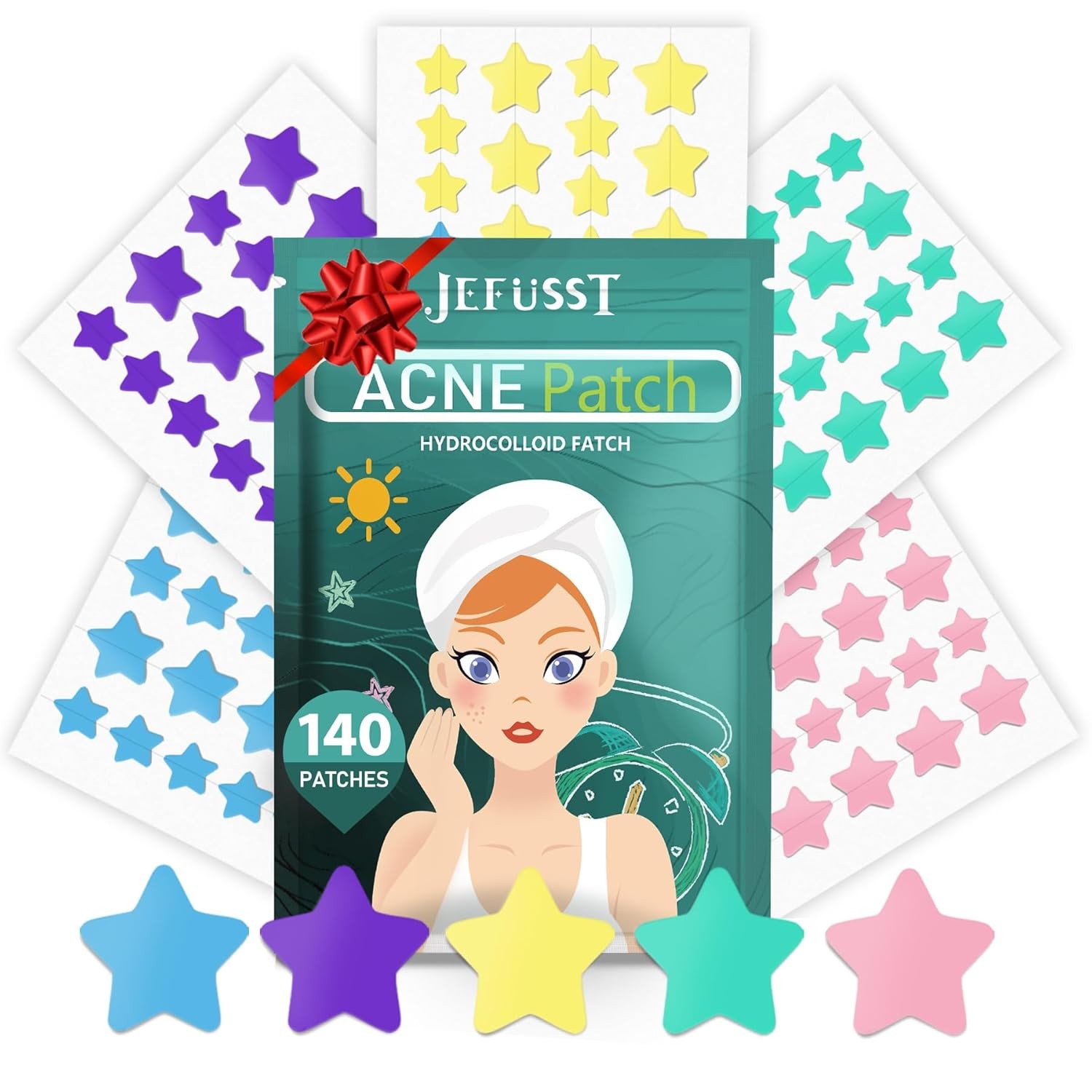 Star Acne Pimple Patch 140 Counts, Hydrocolloid Acne Patches for Face ...
