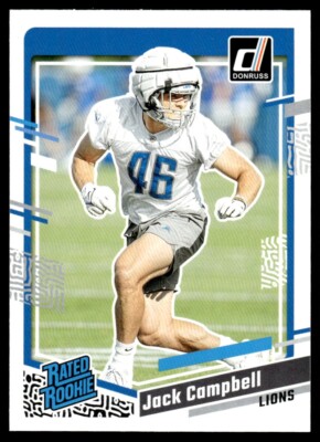 2023 Donruss Rated Rookie Jack Campbell Rookie Detroit Lions #330 | eBay