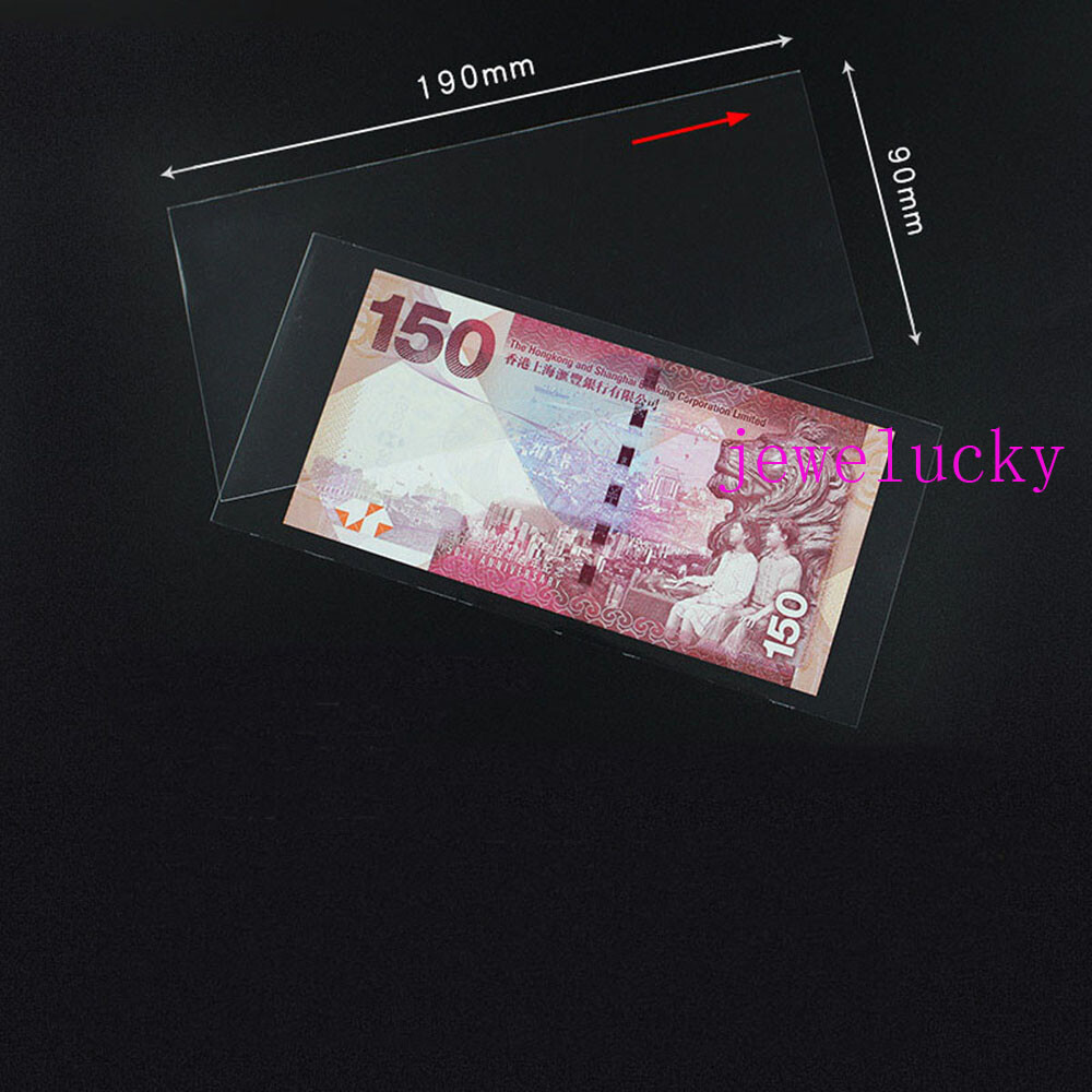 250 Pcs Currency Sleeves Holders Banknotes Protection Storage Pouch 3 ...