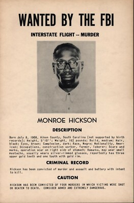 1950s FBI Wanted 8.5" x 13" Poster | eBay