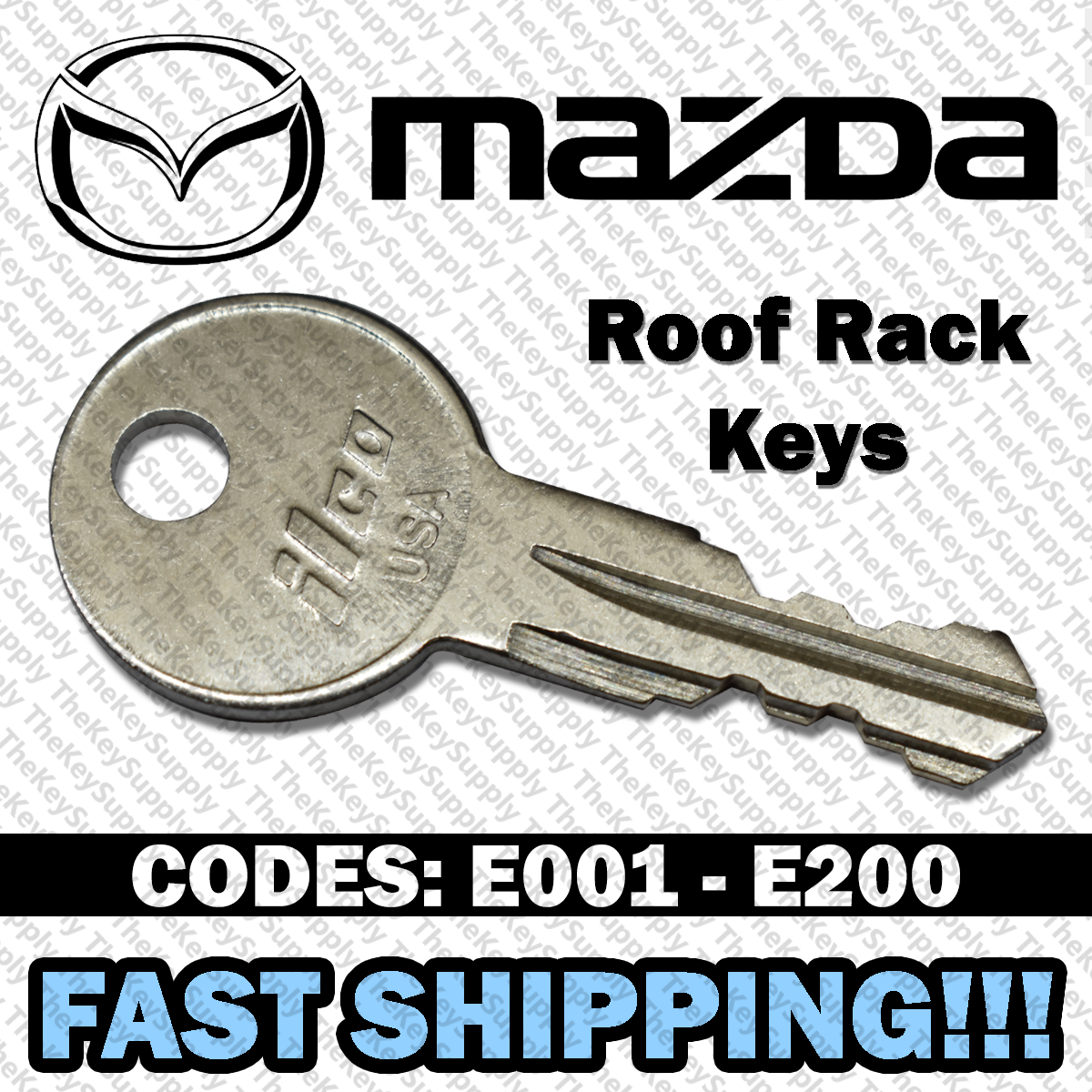 Mazda Roof Rack Replacement Key Cut to Your Code E001 - E200 | eBay
