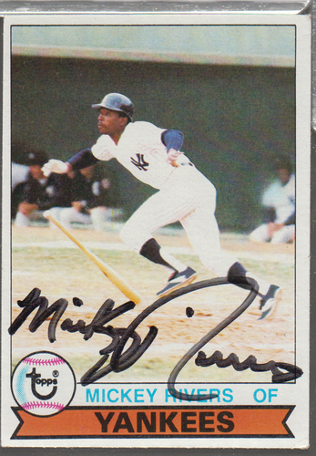 Mickey Rivers Yankees Autographed 1979 Topps #60 w/COA 091223NPCD111 | eBay