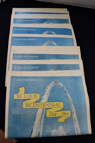 7 COPIES OF SEC 1 1764-1964 BICENTENNIAL FEB 16TH, 1964 ST. LOUIS POST ...