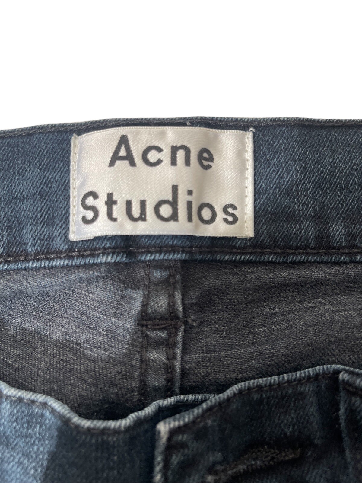 Acne Studios Ave Blue/Black Men Jean Size W30 L32 Sli… - Gem