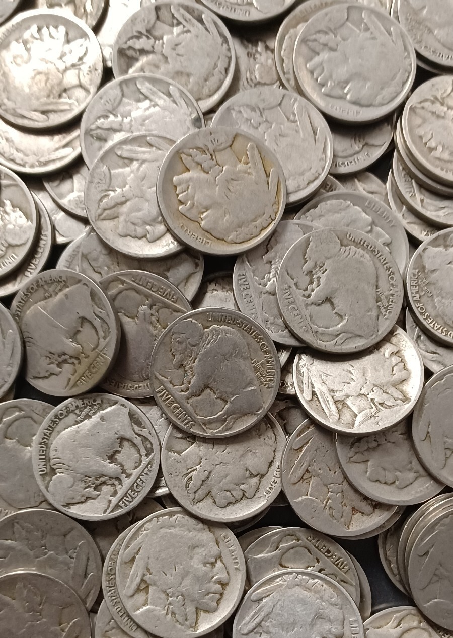 Dateless & Partial Date Buffalo Nickel Roll of 40 Coins | eBay