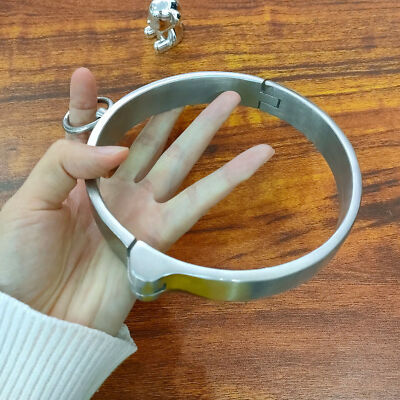 304 Real Stainless Steel Locking Neck Collar Bondage Slave Choker ...