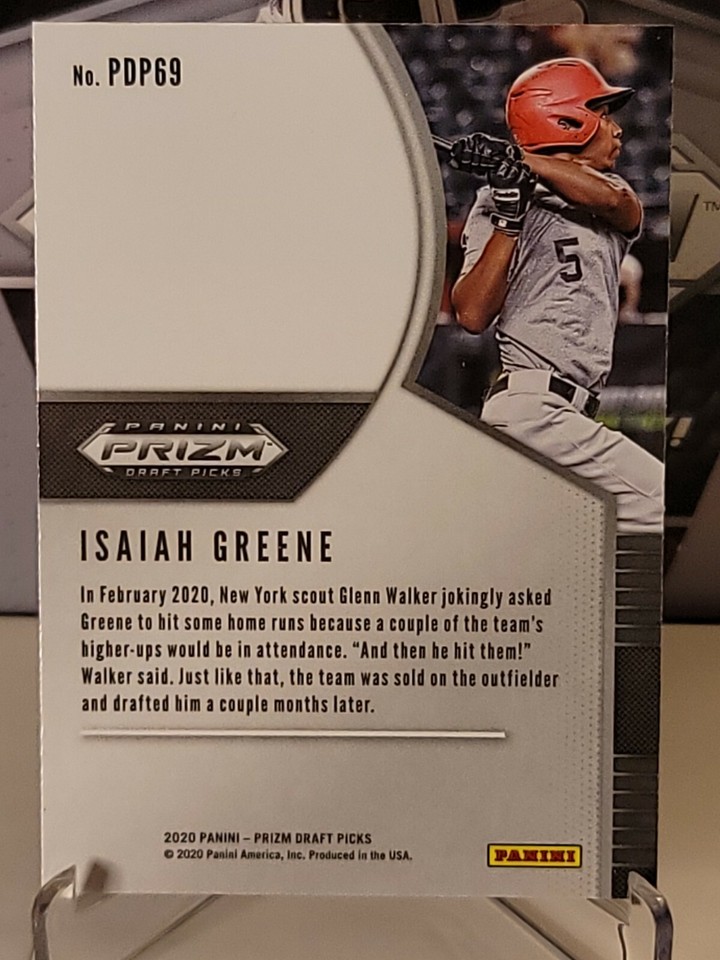 Isaiah Greene 2020 Panini Prizm Draft Picks Baseball Base | eBay