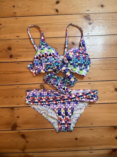 Figleaves bikini Geometric Colourful underwired size 10/ 32C | eBay