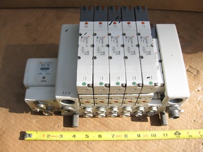 SMC EX250-SDN1-X122 Pneumatic 6 Slot Manifold Solenoid Valve VQC4400-5 ...