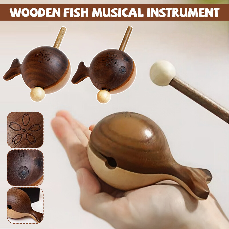 Wooden Fish Ornament Fish Temple Block Temple Block Drum Musical ...