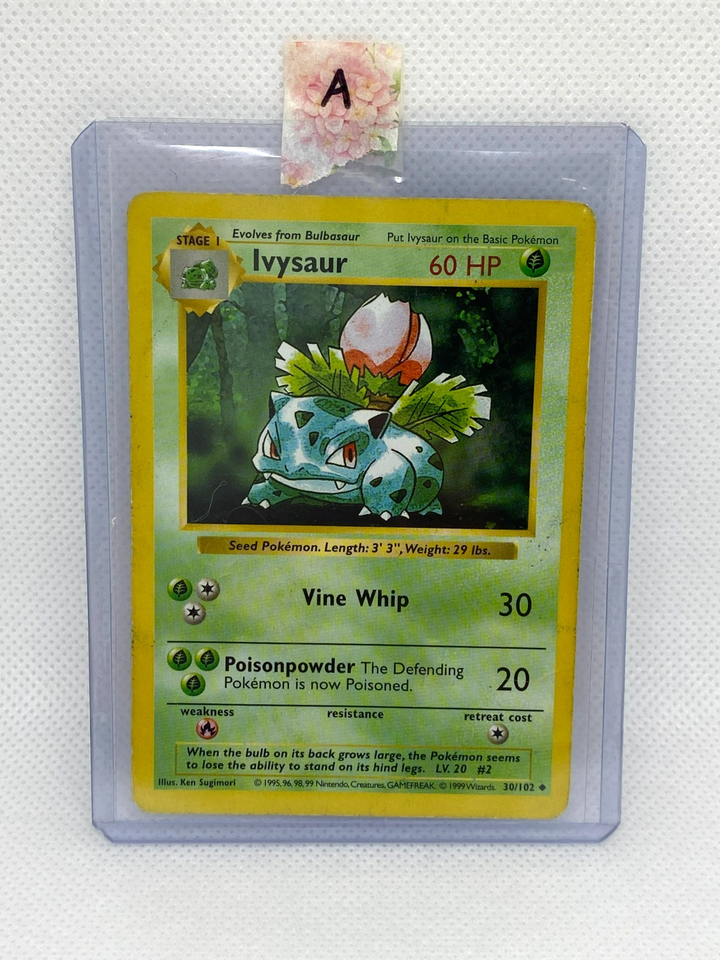 Ivysaur Base Set 30/102 Shadowless Pokemon Trading Card | eBay