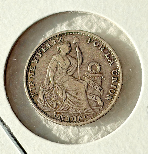 1897 Peru 1 dinero Silver Coin - Lima Mint - Republica Peruana | eBay