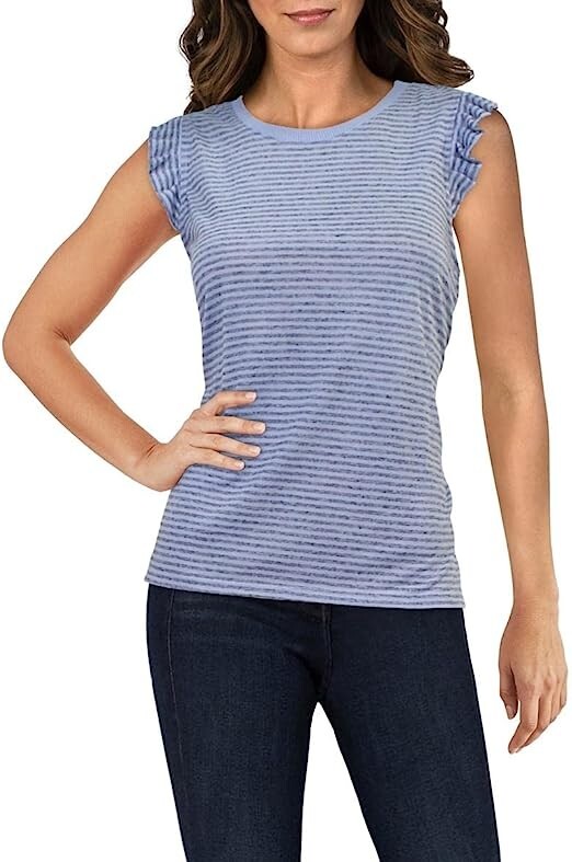 Jessica Simpson womens Blur/Sage Muscle Tee T-Shirt SZ M | eBay