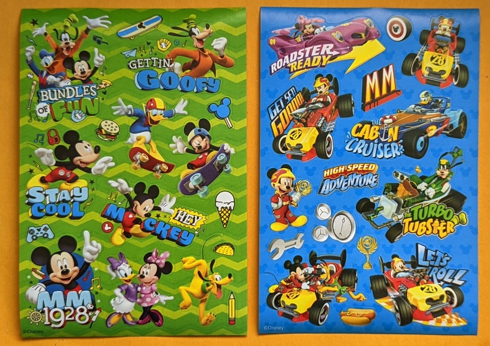 Disney Mickey Roadster Racers Sticker Sheets Lot of 2 | eBay