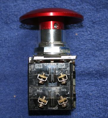 10250T? Cutler Hammer Mushroom Head Operator w/10250T3 & T2 contact ...