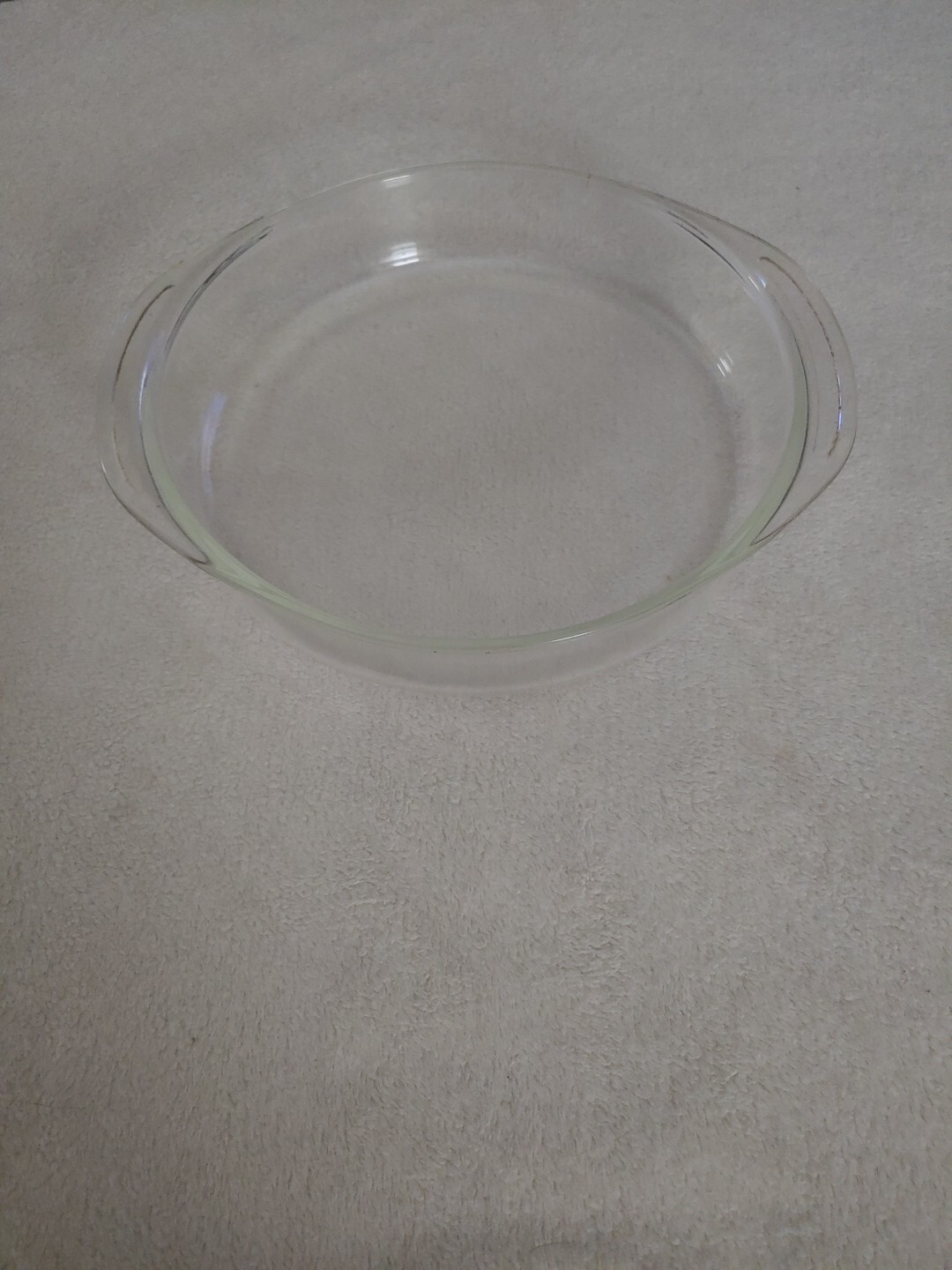 Vintage Pyrex 221 Round Clear Glass Baking Pie Pan With Handles 8-1/2 ...