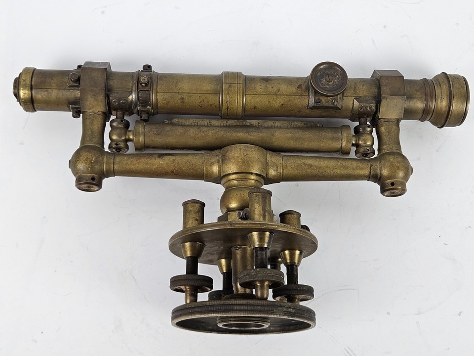 Antique W & L.E. Gurley NY Brass WYE 14" Precision Survey Level ...