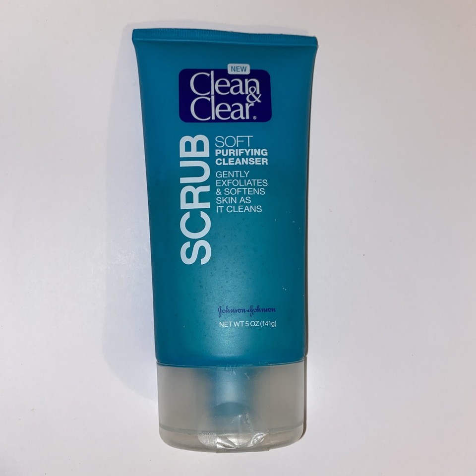 1 NEW CLEAN & CLEAR SCRUB SOFT PURIFYING CLEANSER OIL FREE RARE ...
