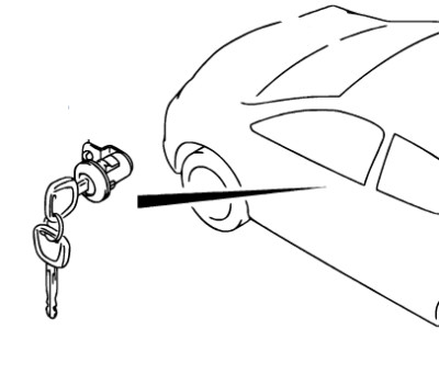 NEW Genuine Suzuki ALTO 09-14 Passenger Side Door Lock Barrel 2 KEYS ...