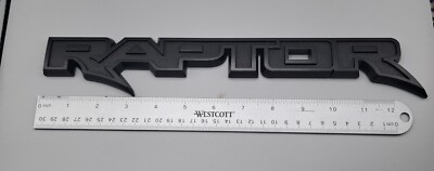GENUINE 17 - 22 Ford F-150 Raptor Tailgate Name Emblem Black OEM | eBay