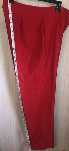 Women 1X Red Pants Elastic Waist Rudy Red Pull Up No Zipper | eBay