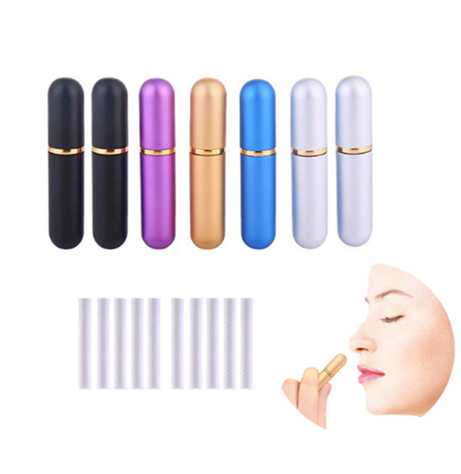 Aromatherapy Essential Oil Refillable Blank Nasal Inhalers with Cotton ...